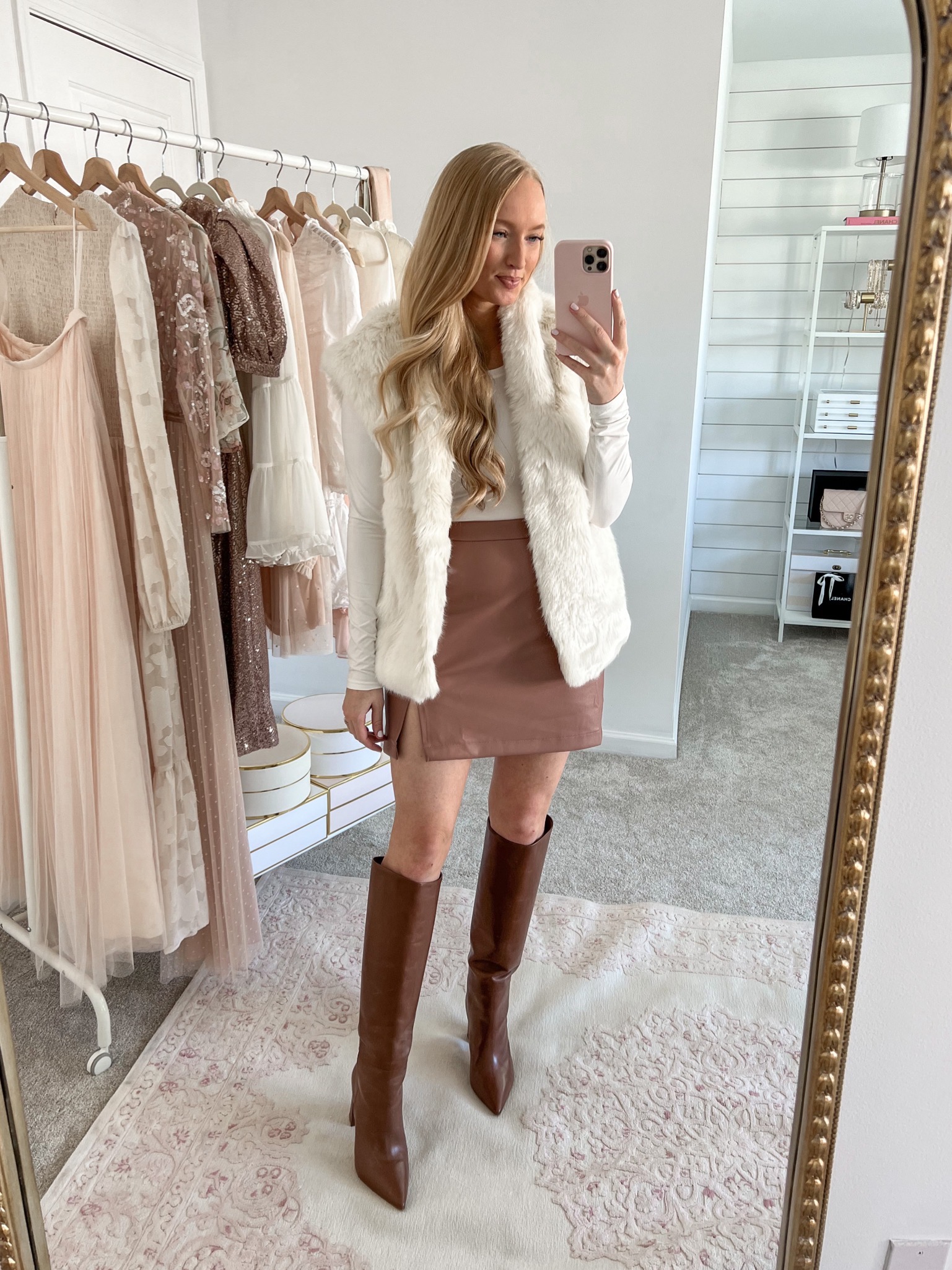 How to Wear a Leather Skirt in Winter - Strawberry Chic