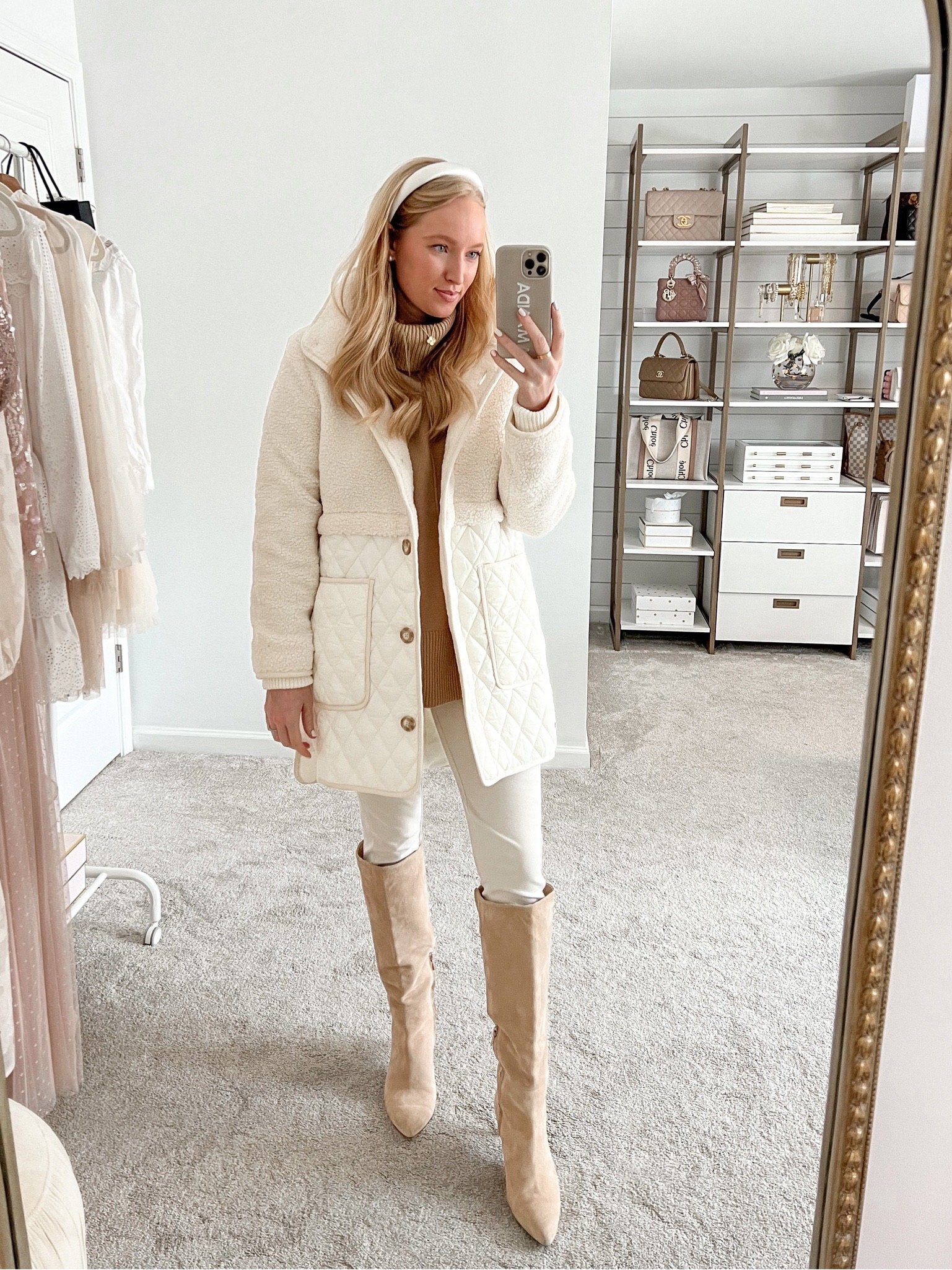 How to Wear a Cream Coat - Strawberry Chic