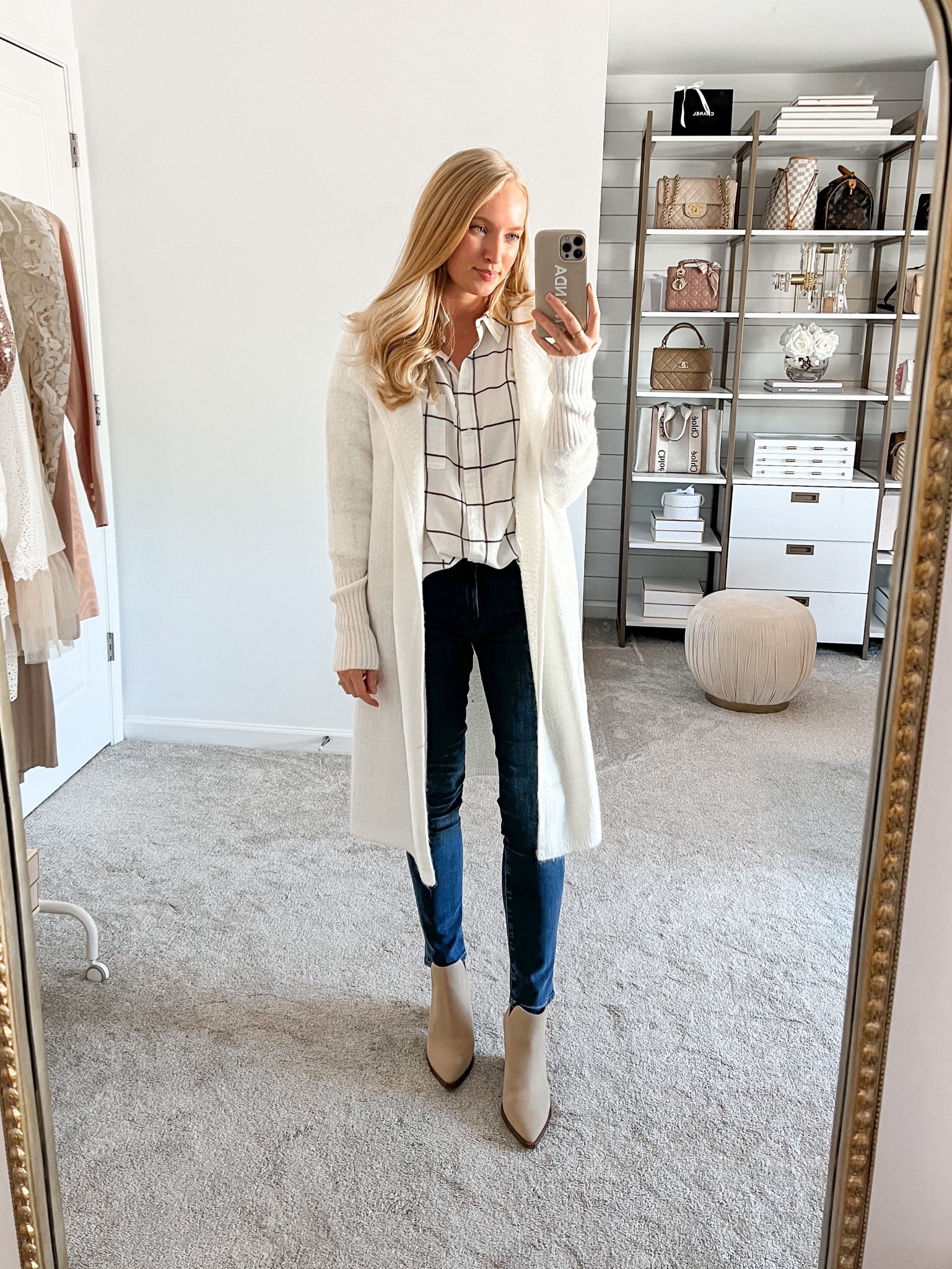 How to Wear a Cream Coat - Strawberry Chic