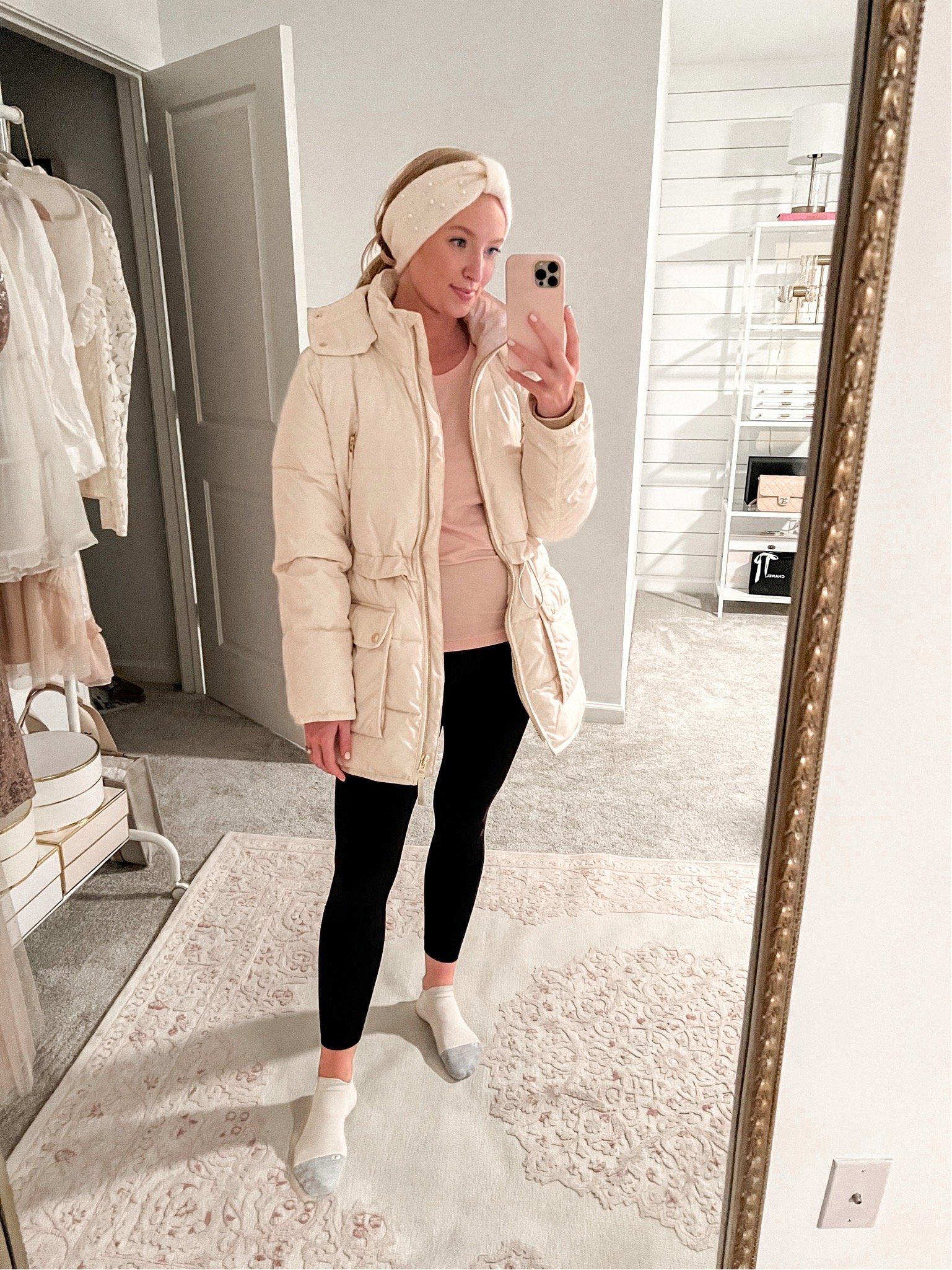 How to Wear a Cream Coat - Strawberry Chic
