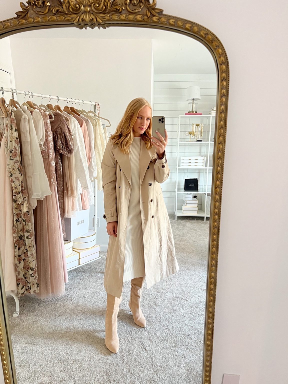 How to Wear a Cream Coat - Strawberry Chic
